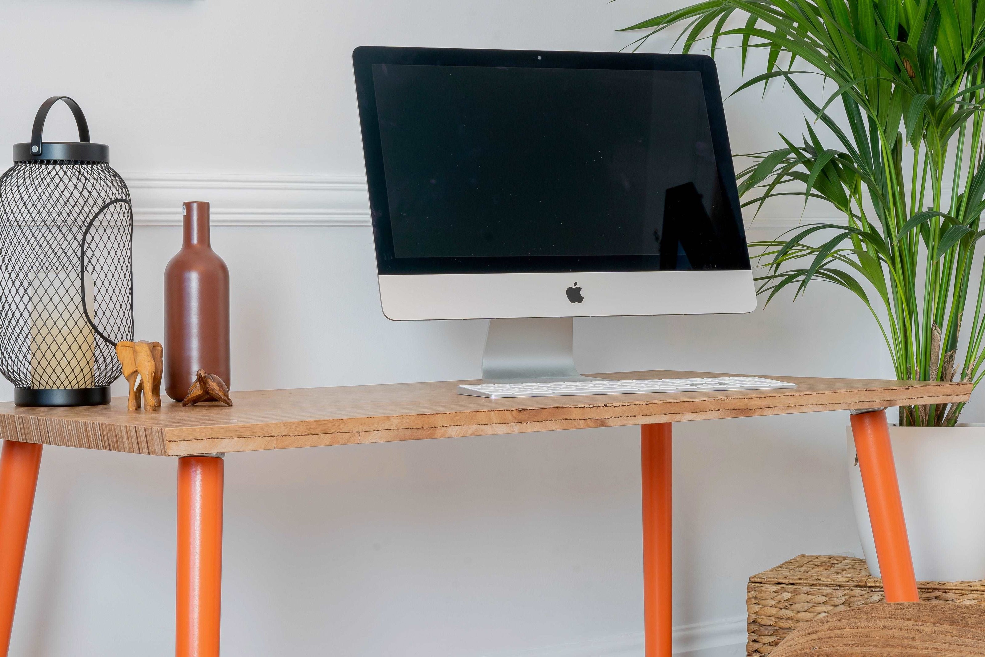 Wooden Red Ply Office Desk | Design In The Sand